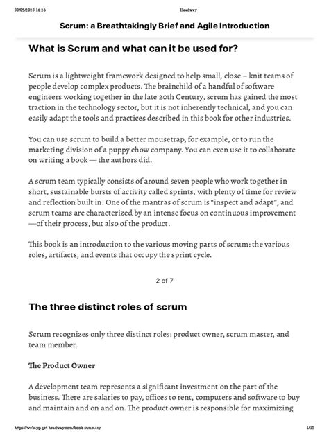 scrum a breathtakingly brief and agile introduction chris sims hillary louise johnson