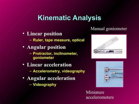 gait analysis methods temporal analysis kinematic kinetic analysis ppt