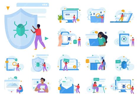 Free Vector Qa Engineer Set With Algorithm Testing Symbols Flat Isolated Vector Illustration