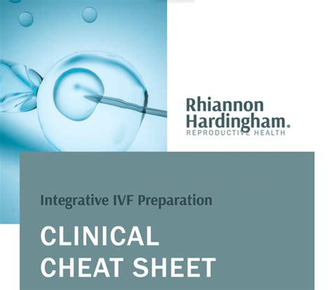 IVF Support Clinical Cheat Sheet RHReproductiveHealth