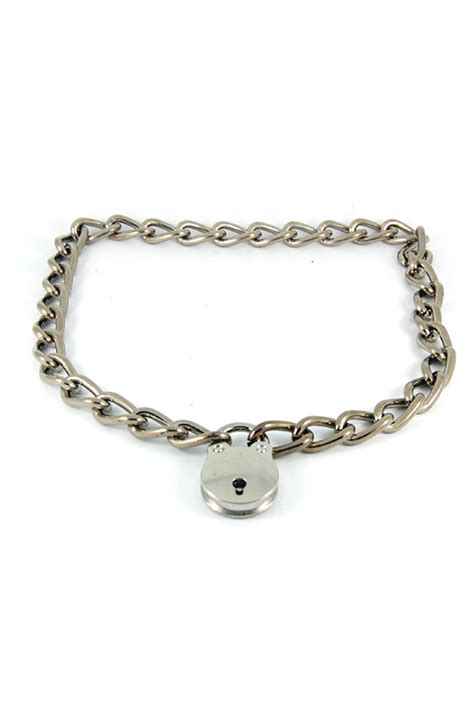 sid medium chain choker with padlock tiger of london