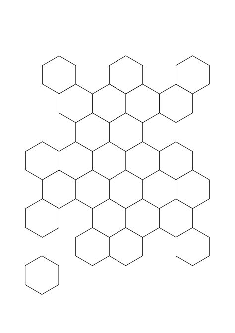 Hexagon Honeycomb Tessellation To Print Or Download For Free To Color Sheet