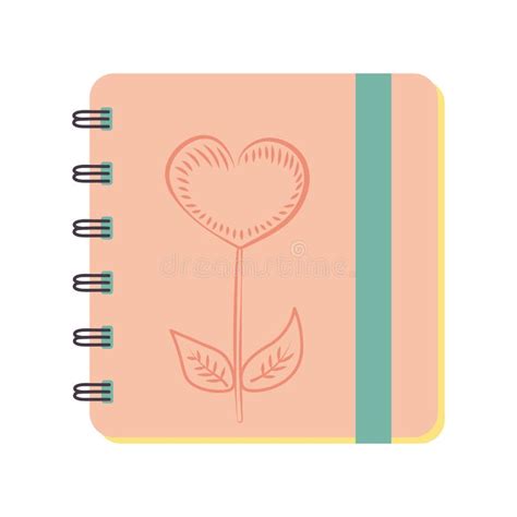 Memo Notepad With Cute Pastel Design Spiral Notebook Template For Notes Stock Vector