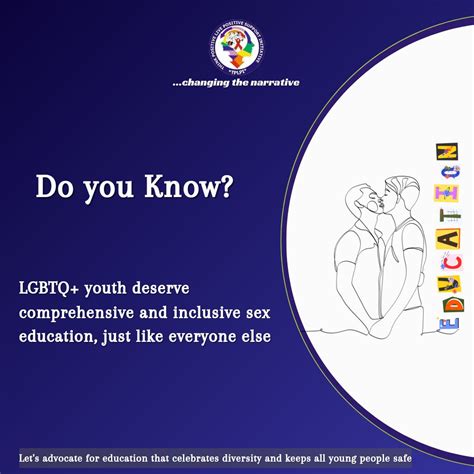 Lgbtq Youth Deserve Safe Sex Education Think Positive Live Positive Support Initiative Tplpi