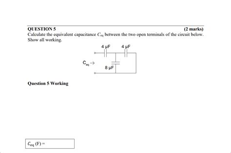[solved] question 5 2 marks calculate the equivalent ca