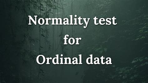 Ordinal Data