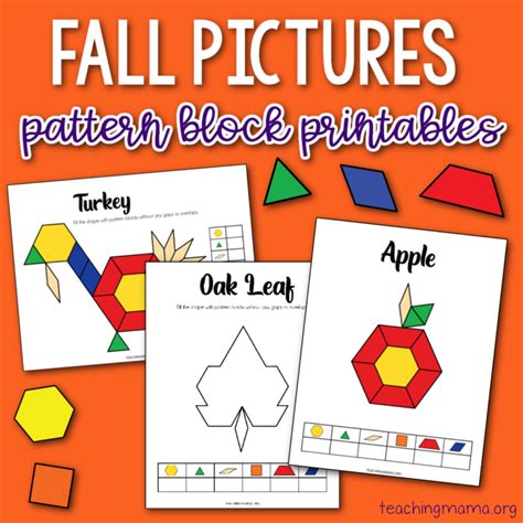 Pattern Block Printables For Shapes Teaching Mama