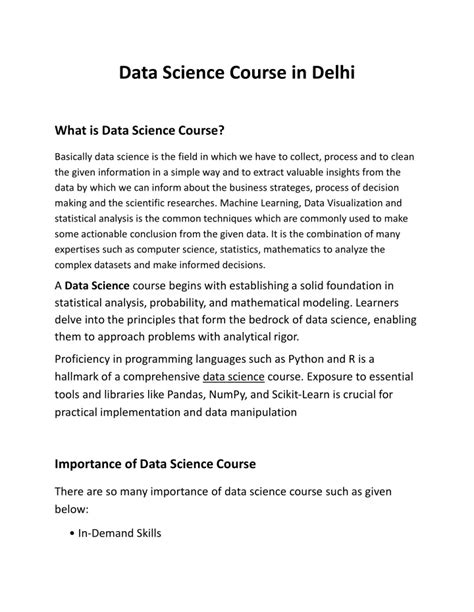 ppt best data science course in delhi ppt powerpoint presentation