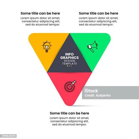 인포그래픽 템플릿입니다 3단계와 아이콘이 있는 삼각형 0명에 대한 스톡 벡터 아트 및 기타 이미지 0명 개념 건축물 Istock