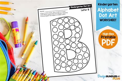 Alphabet Dot Art Capital B