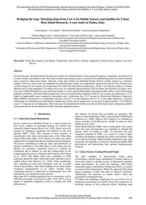 PDF Bridging The Gap Matching Data From Low Cost Mobile Sensors And Satellite For Urban Heat