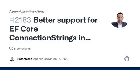 Better Support For Ef Core Connectionstrings In Azure Functions Isolated · Issue 2183 · Azure