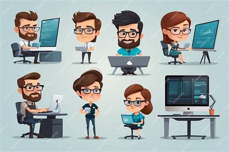 Premium Ai Image Vector Profession Characters Man And Woman