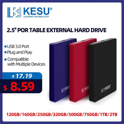Купить Портативный внешний жесткий диск Kesu Hdd 2 ТБ 1 ТБ 500 Гб 750 Гб 2 5 дюйма Usb