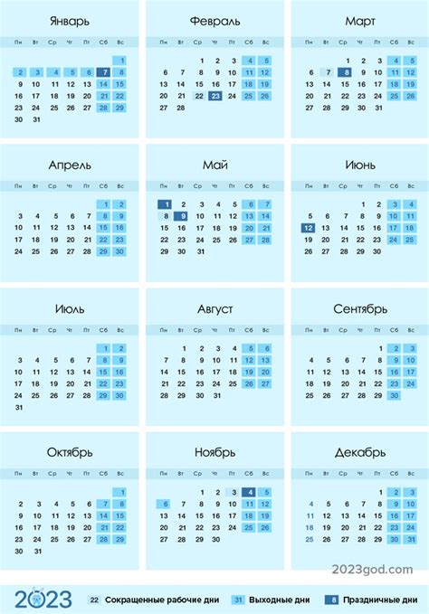 Табель учета рабочего времени на 2023 год календарь