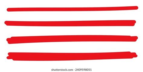 Line Marker Underline Set Shape Red Stock Vector Royalty Free 2409598051 Shutterstock