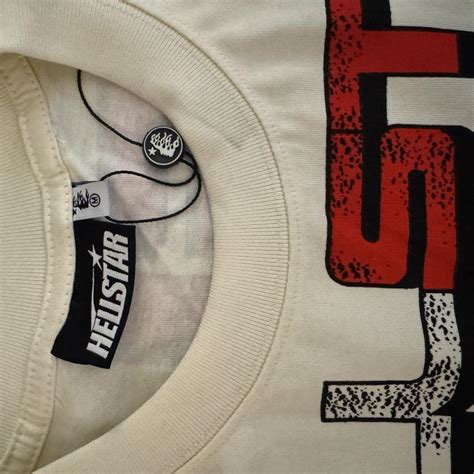 Cream Hellstar Tee Skater Hellstar Tshirt Depop