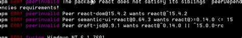 Nodejs Npm Peerdependencies React Cant Install Any Packages