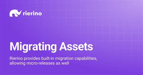 Migrating Assets Rierino