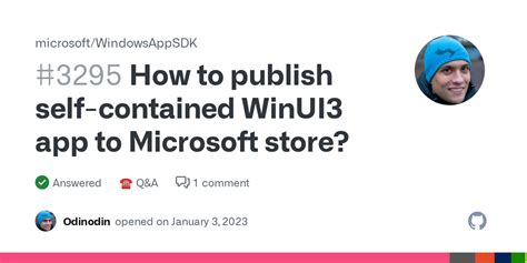 How To Publish Self Contained WinUI3 App To Microsoft Store