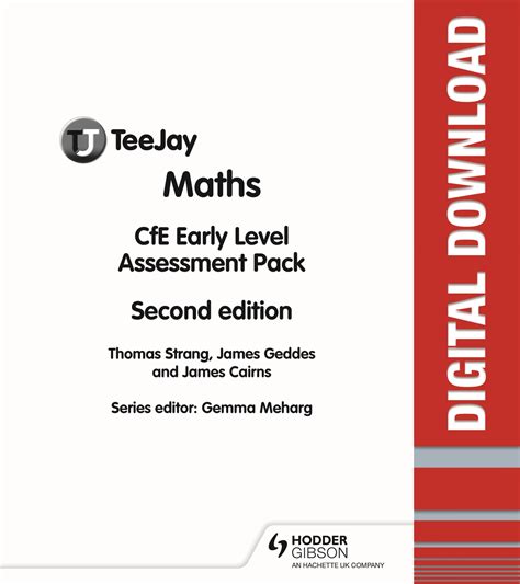 Teejay Maths Cfe Early Level Assessment Pack Second Edition By Thomas Strang Hachette Uk