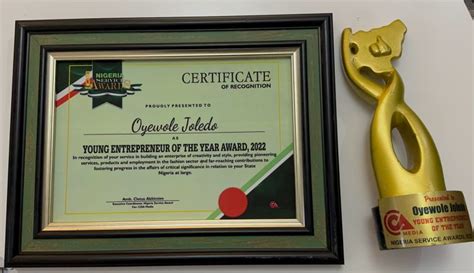 Oyewole Joledo On Linkedin Humbled To Be Selected As The Young Entrepreneur Of The Year” By