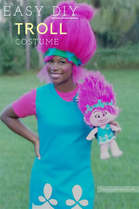 Simple Diy Princess Poppy Troll Costume How To Make Trolls Costume