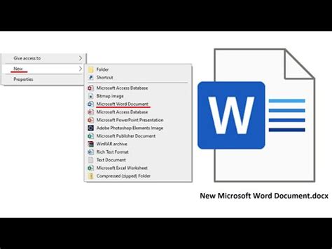 How To Restore The Right Click New Word Document Menu Item