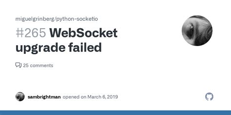 WebSocket Upgrade Failed Issue Miguelgrinberg Python Socketio GitHub