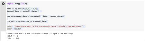 Numpy Python Calculating Auto Covariance Askpython