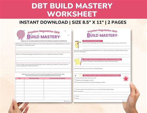 Building Mastery Dbt Worksheet Dbt Worksheets