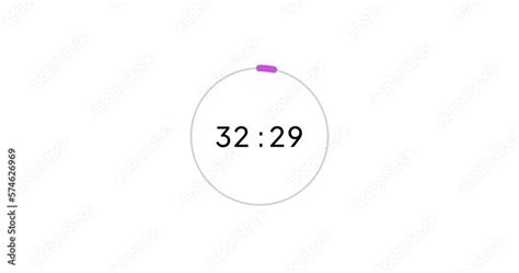 38 Seconds Digital Timer Countdown Animation Is Isolated On White Background 38 Sec Countdown