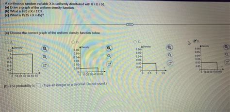 Solved A Continuous Random Variable X Is Uniformly
