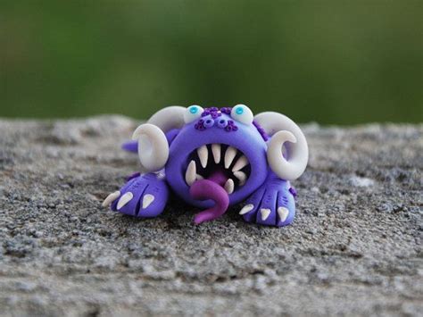 Cute Monster Toad Figurine Horned Frog Fantasy Art Sculpture Etsy