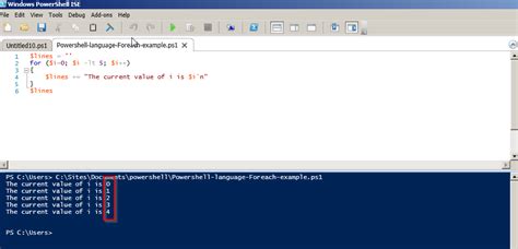 Powershell For Loop