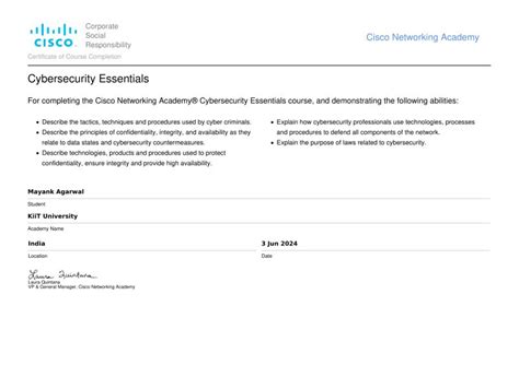 Mayank Agarwal On Linkedin Cybersecurity Cisconetworkingacademy Cyberessentials Learning