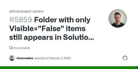 Folder With Only Visible False Items Still Appears In Solution Explorer Issue Dotnet