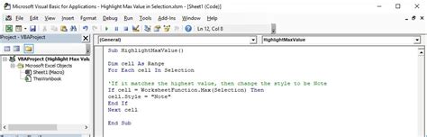 Highlight Max Value In Selection MyExcelOnline