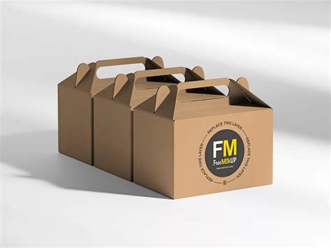 Gable Box Packaging Mockup Free Mockup