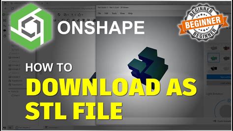 Onshape How To Download File As Stl Tutorial Youtube