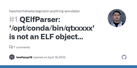 qelfparser opt conda bin qtxxxxx is not an elf object when running