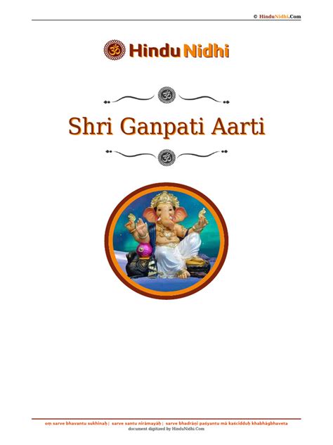 Shri Ganpati Aarti English 456 Pdf