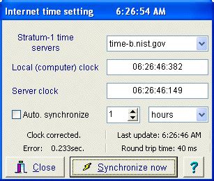 Internet Time Setting