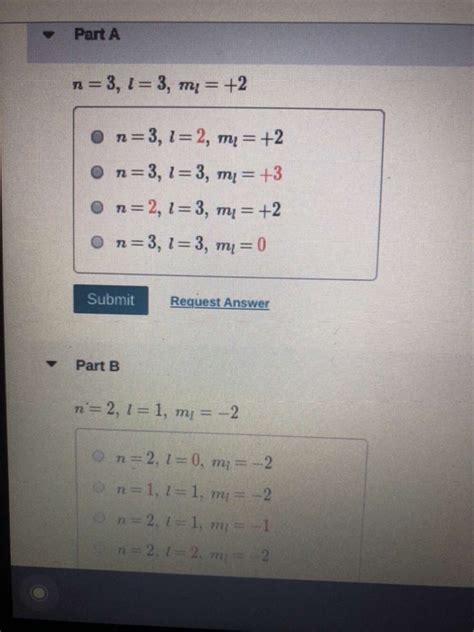 Solved Part A What Is The Value Of The Principal Quantum