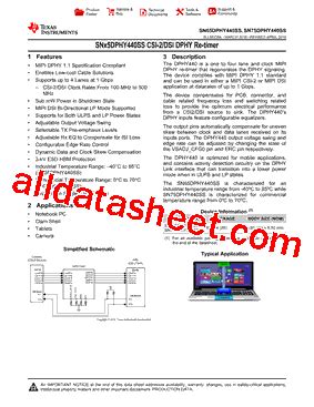 SN DPHY SSRHRT Datasheet PDF Texas Instruments