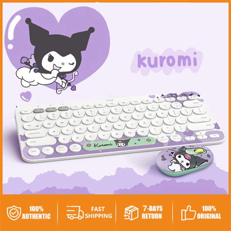 Original Logitech POP Mouse Wireless Mouse With Customisable Emojis K380 Kuromi Bluetooth USB