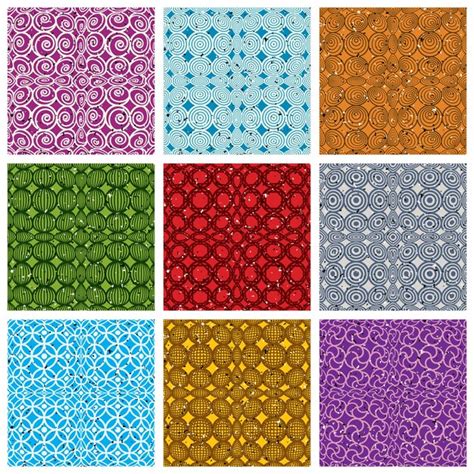 Premium Vector Retro Style Tiles Seamless Patterns Set Vector Backgrounds Collection