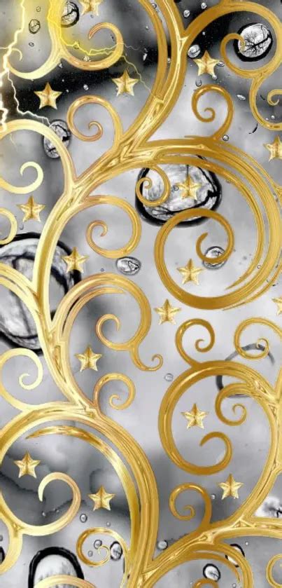 Elegant Gold Swirl Wallpaper Free Download