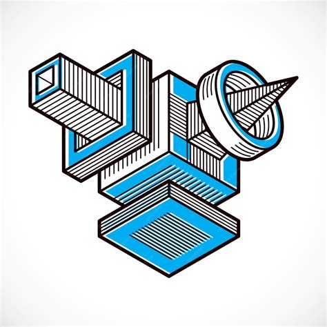 Premium Vector Abstract Three Dimensional Shape Vector Design Cube
