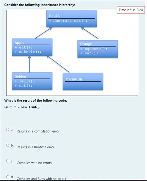 Solved Consider the following Inheritance Hierarchy:Time | Chegg.com